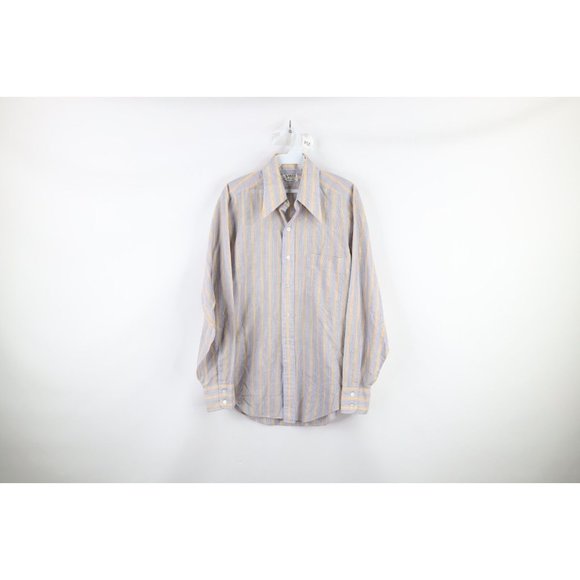 Macy's | Shirts | Vintage 5s Macys Mens Large Rainbow Striped Color ...